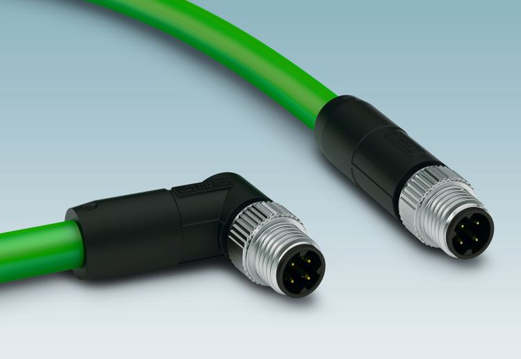 Konfektioneret M8-datakabel med D-kodning til Ethernet og Profinet ...