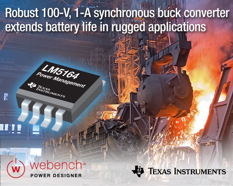 Robust 100-V, 1-A synchronous buck converter enables designers to ...