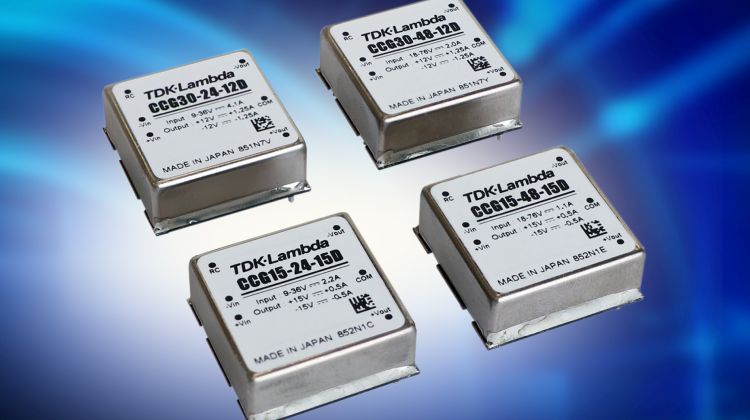 Wide range input 1” x 1” 15W and 30W dual output DC-DC converters have ...